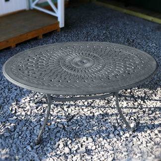 4 Seater Emily Outdoor Table & Chair Set in Grey | Lazy Susan