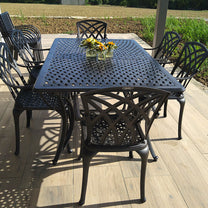 Jennifer 10-Sitzer Gartentisch-Set, Bronze | Lazy Susan