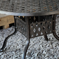 4 Sitzer Gartentischset "Sarah" in Antik Bronze | Lazy Susan